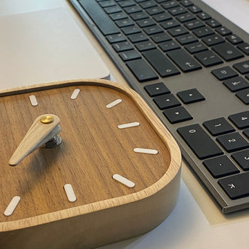 Modern Wood Silent Desk Clock | Non-Ticking Small Wooden Clocks – Wondrwood