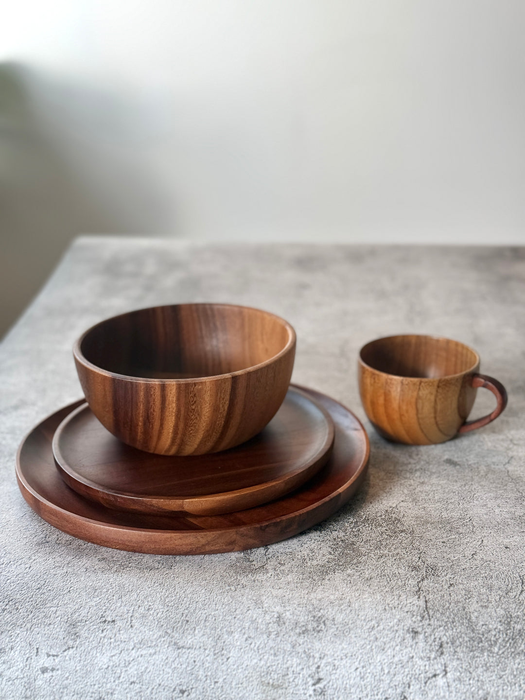 Wondrwood Diningware Set | Wooden Plates, Bowls & Cups Tableware Set
