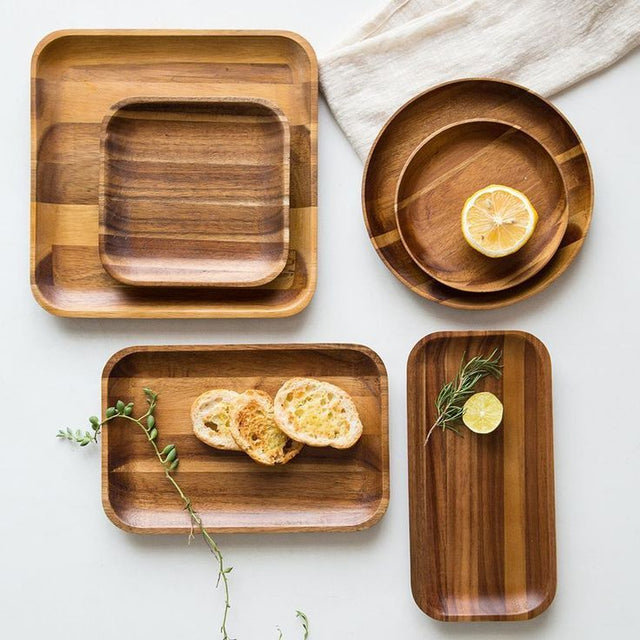 Square Acacia Plates, Trays and Platters | Square or Renctangle Wood ...