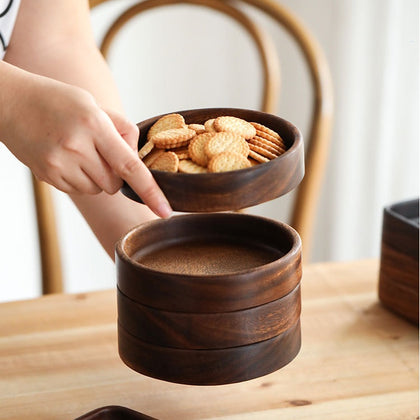 Black Walnut Organising Trays | Stackable Wooden Desk & Kitchen Trays ...