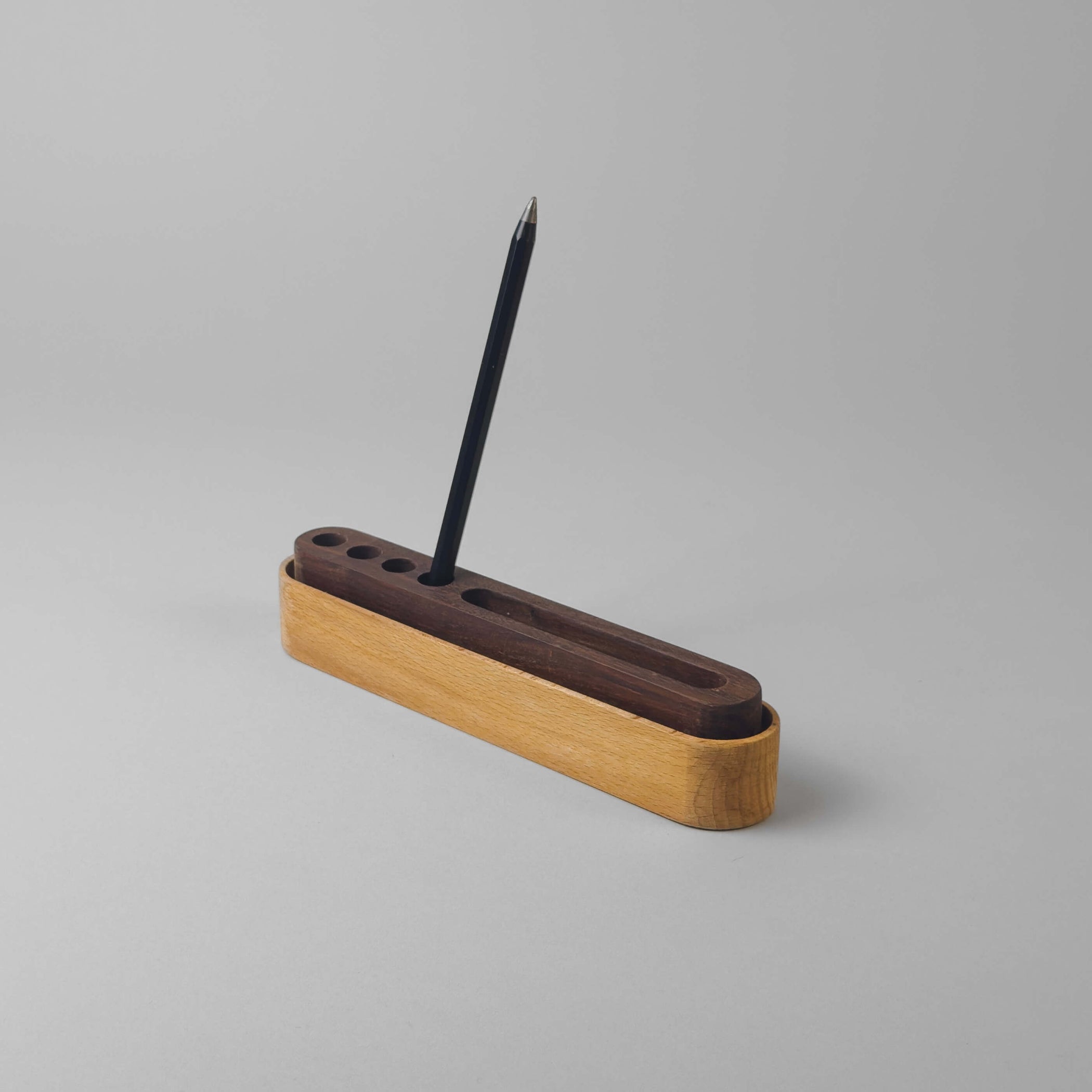 The Task Block | Dual-Layer Wooden Desk Organiser | Black Walnut ...